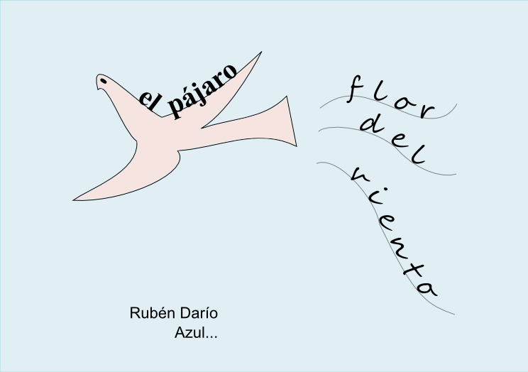 Caligrama - "Flor del viento"